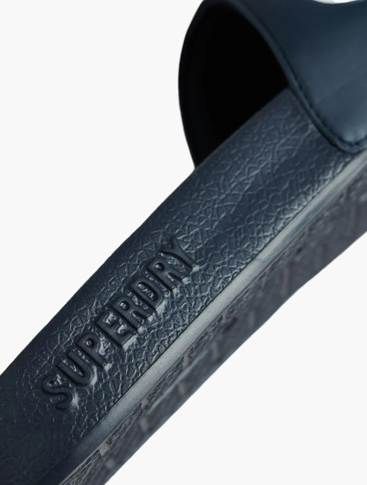 MyRunway | Shop Superdry Deep Navy & Optic Code Core Pool Slide Sandals for Men from MyRunway.co.za